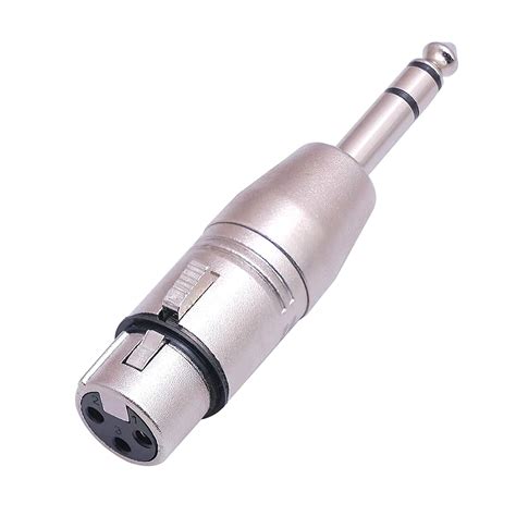 Sairps Xlr Female To 1 4 Trs Microphone Adapter 6 35mm Stereo Plug To 3 Pin Xlr Female Jack