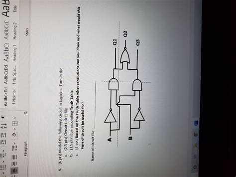 Solved Use Logisim To Model The Circuit Exercises For All