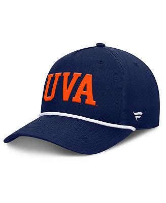Fanatics Mens Navy Virginia Cavaliers Foul Ball Rope Adjustable Hat
