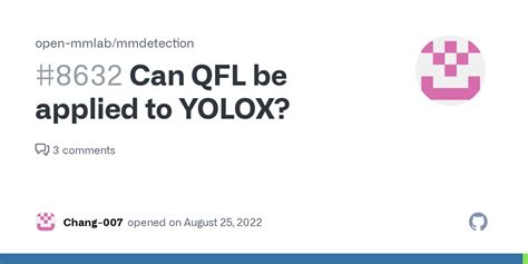 Can Qfl Be Applied To Yolox · Issue 8632 · Open Mmlabmmdetection