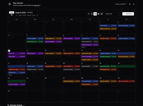 Big Calendar Tailwind Resources Big Calendar Tailwind Resources