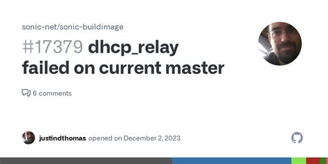 Dhcprelay Failed On Current Master · Issue 17379 · Sonic Netsonic