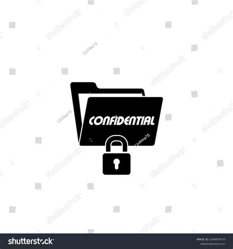 Confidential Folder Icon Folder Password Protection Stock Illustration 2269979733 Shutterstock