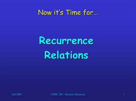 Recurrencerelations Ppt