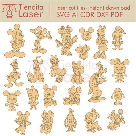 🦸 Disney Characters Vectors For Laser Cutting・ 3d File For 3d Printing And Cnc Machining
