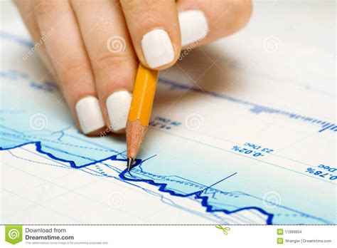 Stock Market Graphs Analysis Stock Photo Image Of Female Diagram