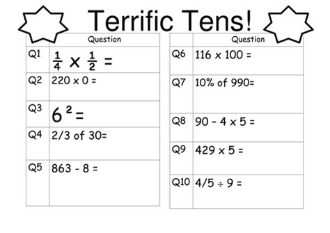 Year 6 Sats Revision Daily Arithmetic Starters Teaching Resources Arithmetic Math Lessons
