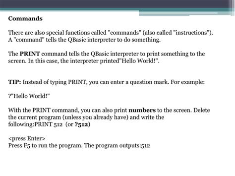 Introduction To Programming And Qbasic Tutorial Ppt