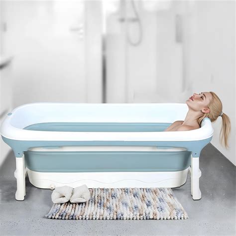 Nawoefii Portable Bathtub 58565046 Inch Collapsible Bathtub