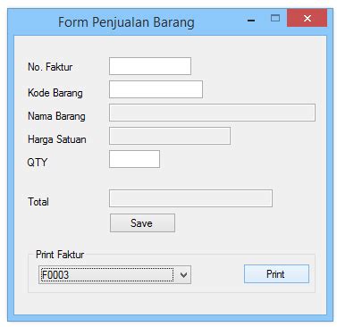 Program Sederhana Transaksi Penjualan Dengan Vb Net Kutipan Maulana