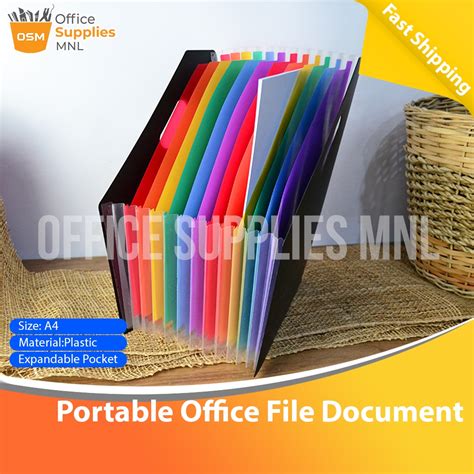Pocket Accordion Expandable File Folder Organizer Cover For Office Documents Shopee