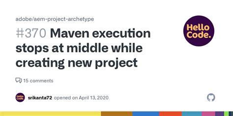 Maven Execution Stops At Middle While Creating New Project Issue