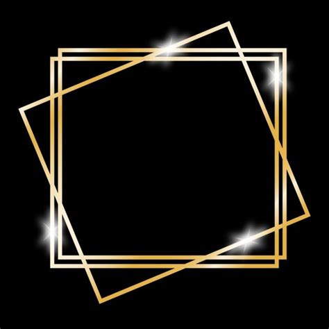 황금 추상 사각형 프레임 일러스트 직사각형 클립 아트 금 골든 Png 일러스트 및 Psd 이미지 무료 다운로드