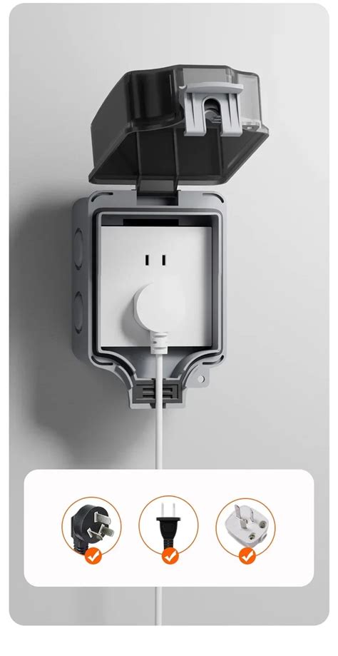 Розетка ЕС Ip66 пылезащитная уличная вилка настенная розетка двойная розетка для сада гаража