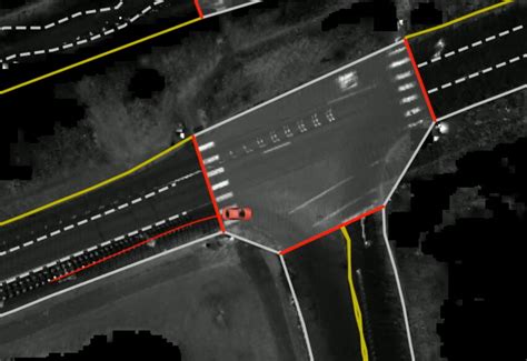An Online Hd Map Overlaying Lidar Intensity As A Vehicle Traverses An
