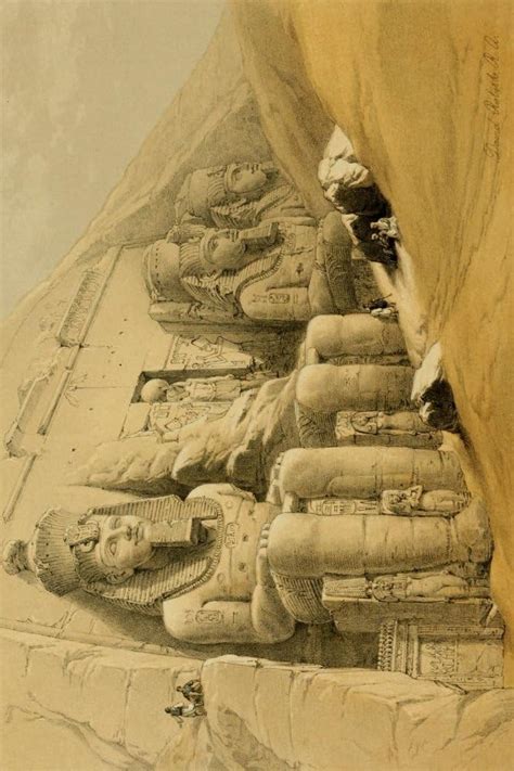 The Holy Land 1855 Abu Simbel Poster Print By David Roberts