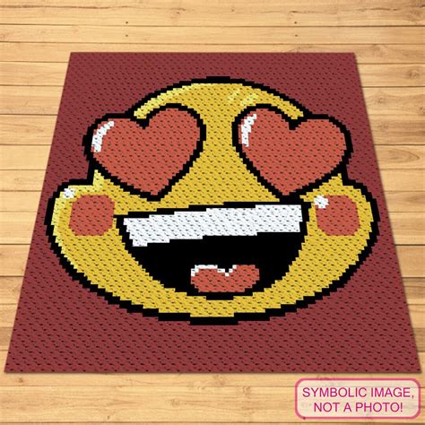 Crochet Emoji C2c Graphgan Pattern Crochet Blanket Pattern With Written Instructions