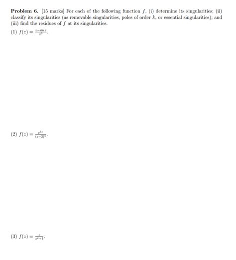 Solved Problem 6 15 Marks For Each Of The Following Chegg Com