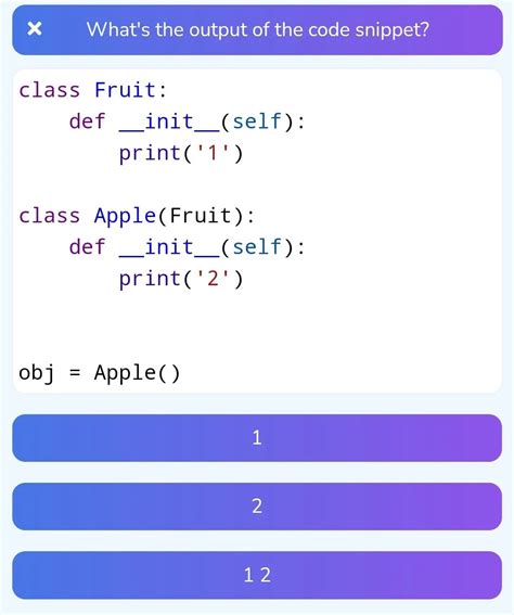 python oops challenge day 20 what is the output of following python code