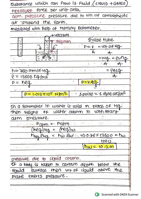 SOLUTION Hydrostatics All Concepts Cases Diagrams Studypool