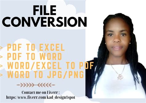 Convert File To Pdf Jpeg Word Png By Kad Design1spot Fiverr