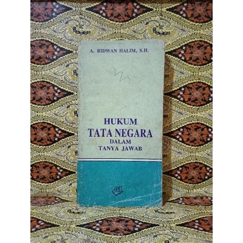 Jual Buku Original Hukum Tata Negara Dalam Tanya Jawab Aridwan Halim
