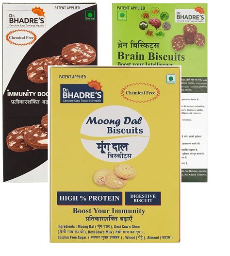 Drbhadres Immunity Booster Biscuits Moong Dal Biscuits Pack Of 2 X