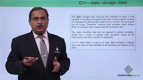 C Static Storage Class Youtube