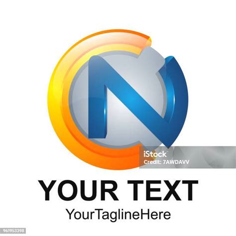 초기 편지 Cn 로고 디자인 서식 파일 요소 색된은 오렌지 블루 서클 영역 비즈니스 및 회사 정체성에 대 한 0명에 대한 스톡 벡터 아트 및 기타 이미지 Istock