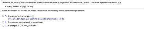 Solved Determine The Points If Any On The Curve C At Which Chegg