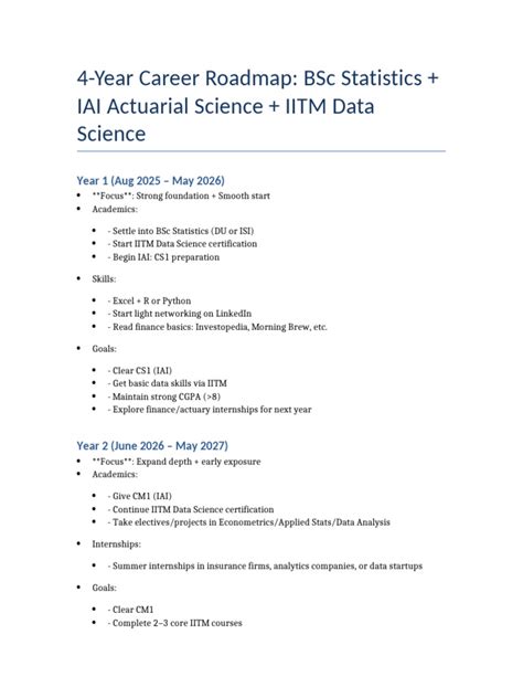 Stats Actuary Data Roadmap Pdf