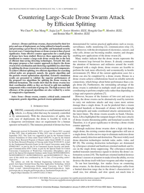 countering large scale drone swarm attack by efficient splitting pdf