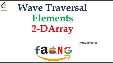 Wave Traversal Of 2 D Array Java Program Youtube