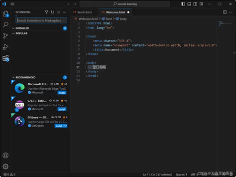 初识编程：从创建第一个html程序到vscode快捷键 Csdn博客
