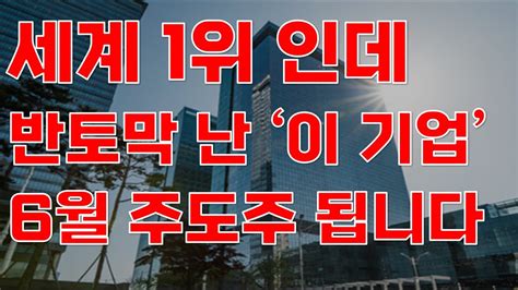 상한가 세계 1위 인데 반토막 난 이 기업 6월 주도주 됩니다 주식전망 2024년주식전망 6월주식전망 대폭락 Youtube