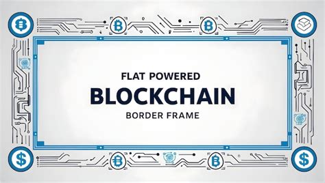 flat ai powered blockchain border frame concept as a clean border frame