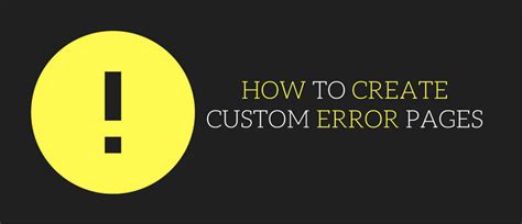 How To Create Custom Error Pages Using Cpanel