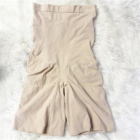 Spanx Higher Power Mid Thigh Shapewear Tummy Control Nude Xltg 16 £24