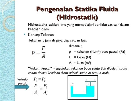 Pengenalan Statika Fluida Hidrostatik Ppt