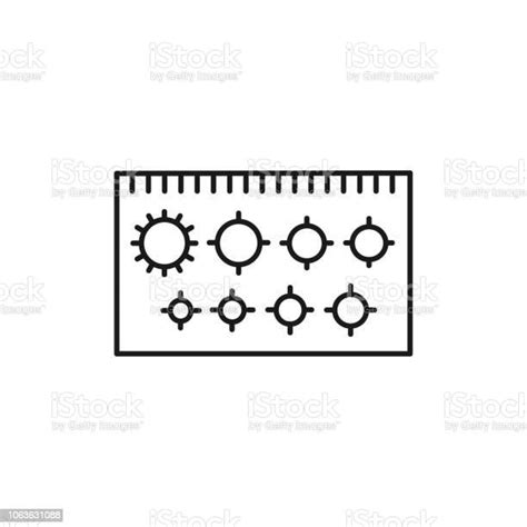 동그라미와 도면 템플릿 눈금자의 블랙 화이트 벡터 일러스트 건축가 기안자 기안자 스텐실의 선 아이콘입니다 기술 및 기계 드로잉 도구입니다 고립 된 개체 건축에 대한 스톡