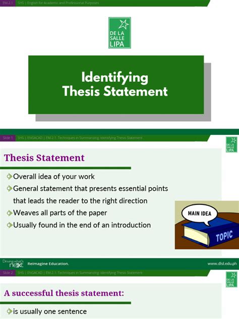 Em 21 Identifying Thesis Statement Pdf