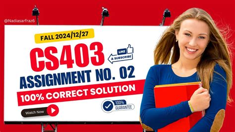 Cs403 Assignment 2 Solution 2024 Full Explained Cs403 Assignment 2 Fall 2024 Dec 27 Youtube