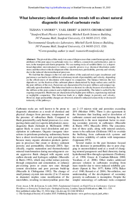 Pdf What Laboratory Induced Dissolution Trends Tell Us About Natural Diagenetic Trends Of