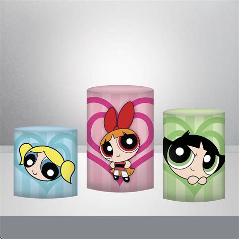 Trio Cilindro As Meninas Super Poderosas Sublimado 3d Elástico