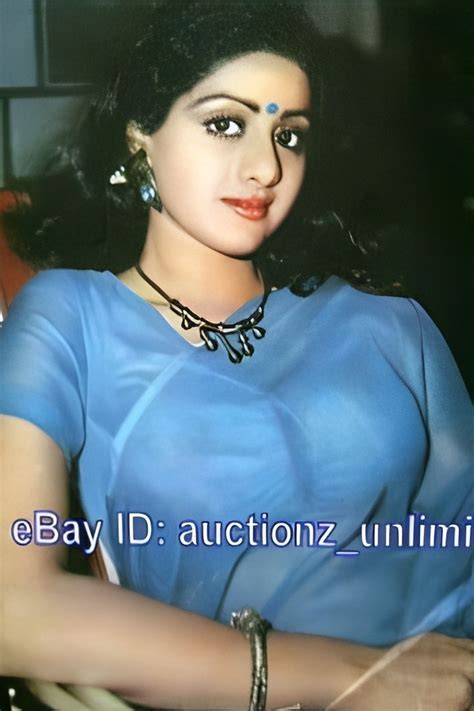 Sridevi Sridevi In Her Iconic Blue Sari On The Sets Of Mrindia