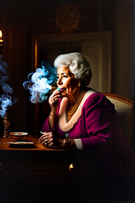 Lexica Old Wife Smoking Cigar Smoke Portrait