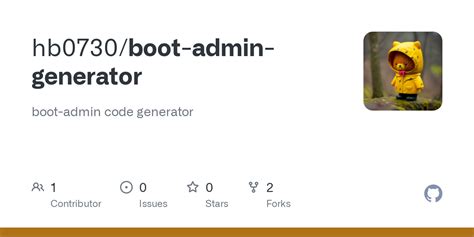 GitHub Hb Boot Admin Generator Boot Admin Code Generator