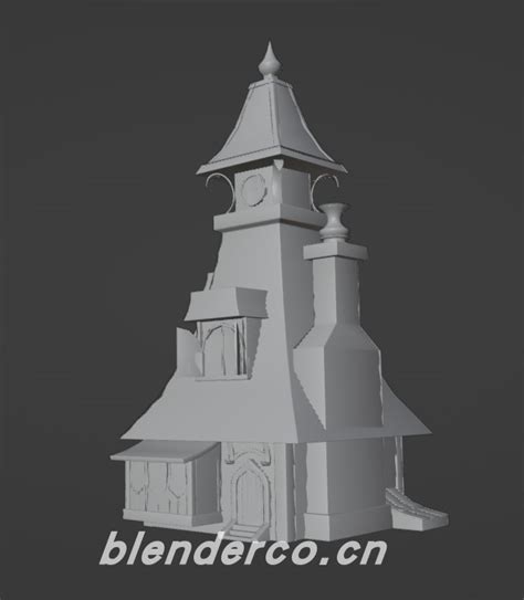 Blender卡通地面建筑19 Blender布的