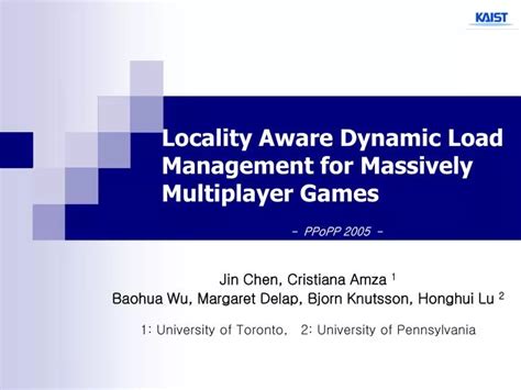 ppt locality aware dynamic load management for massively multiplayer
