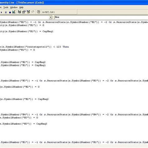 Visual Basic Code Developed To Control The Simulation Model Download